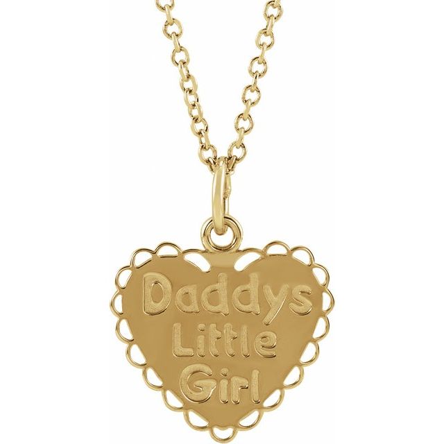14K Gold "Daddy's Little Girl" Youth Necklace