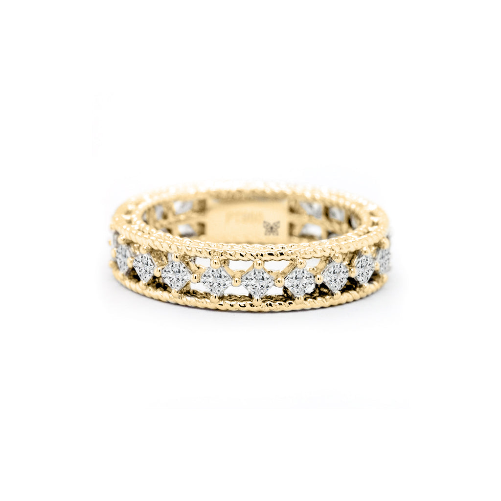 14K Gold 21 Diamond Full Eternity Stackable Anniversary Band